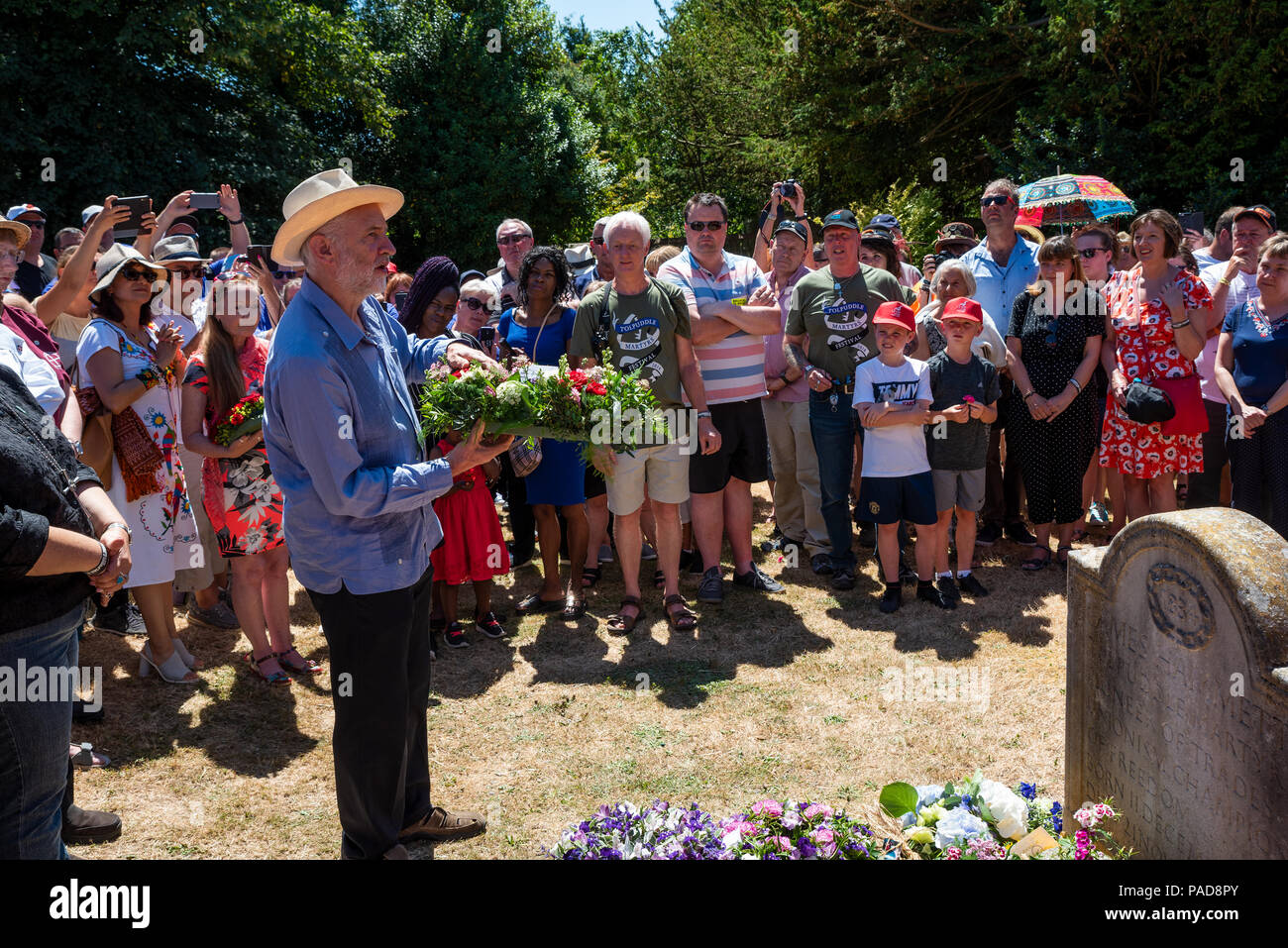 Tolpuddle, UK. 22nd July 2018. Tolpuddle MartyrsÕ Festival. Jeremy ...