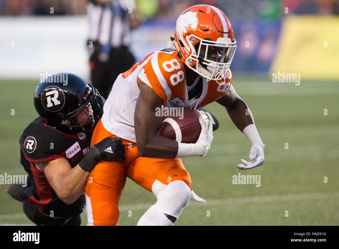 Ottawa, Canada. 20th July, 2018. BC Lions wide receiver Shaq Johnson ...