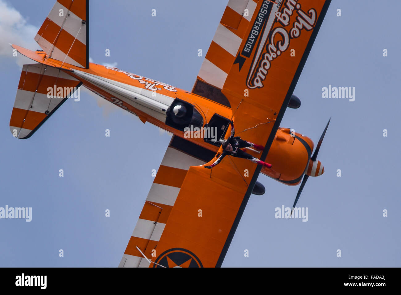 The Flying Circus Aerosuperbatics wingwalking team Boeing Stearman ...