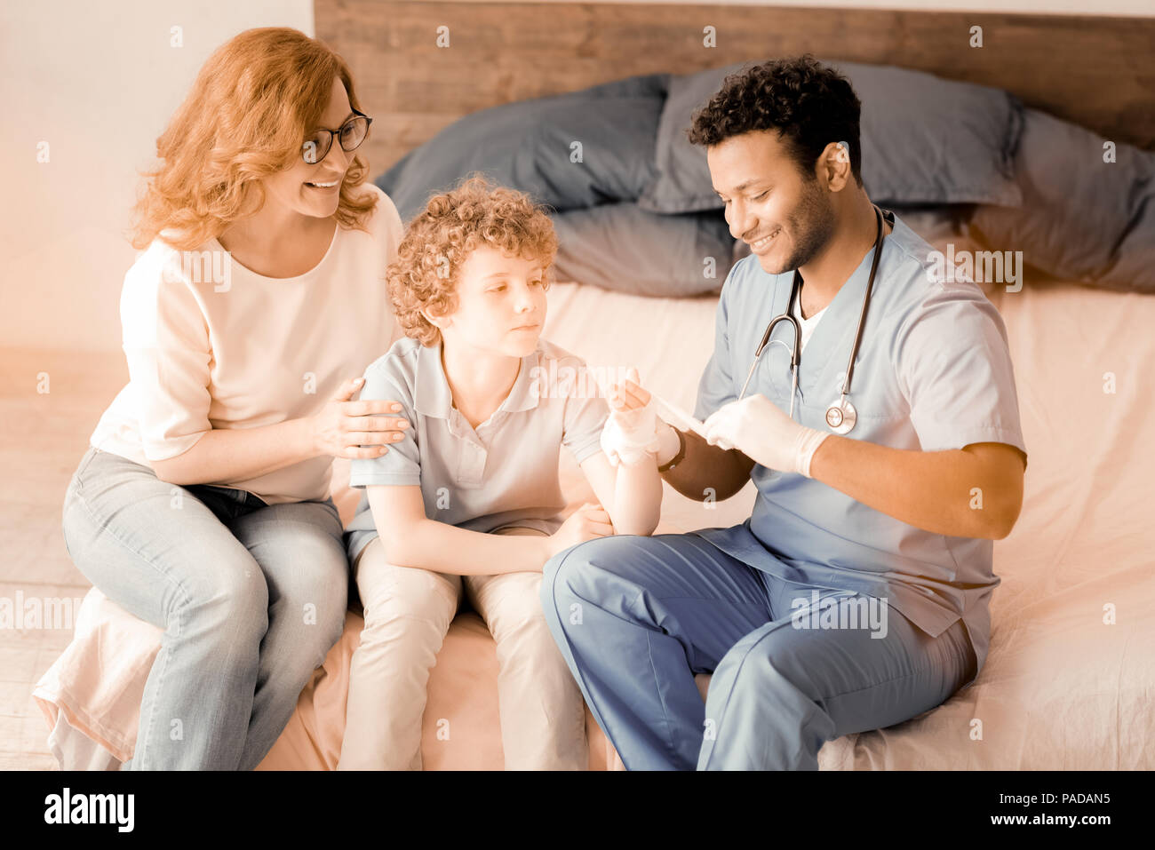 Happy mother cheering up her kid Stock Photo - Alamy