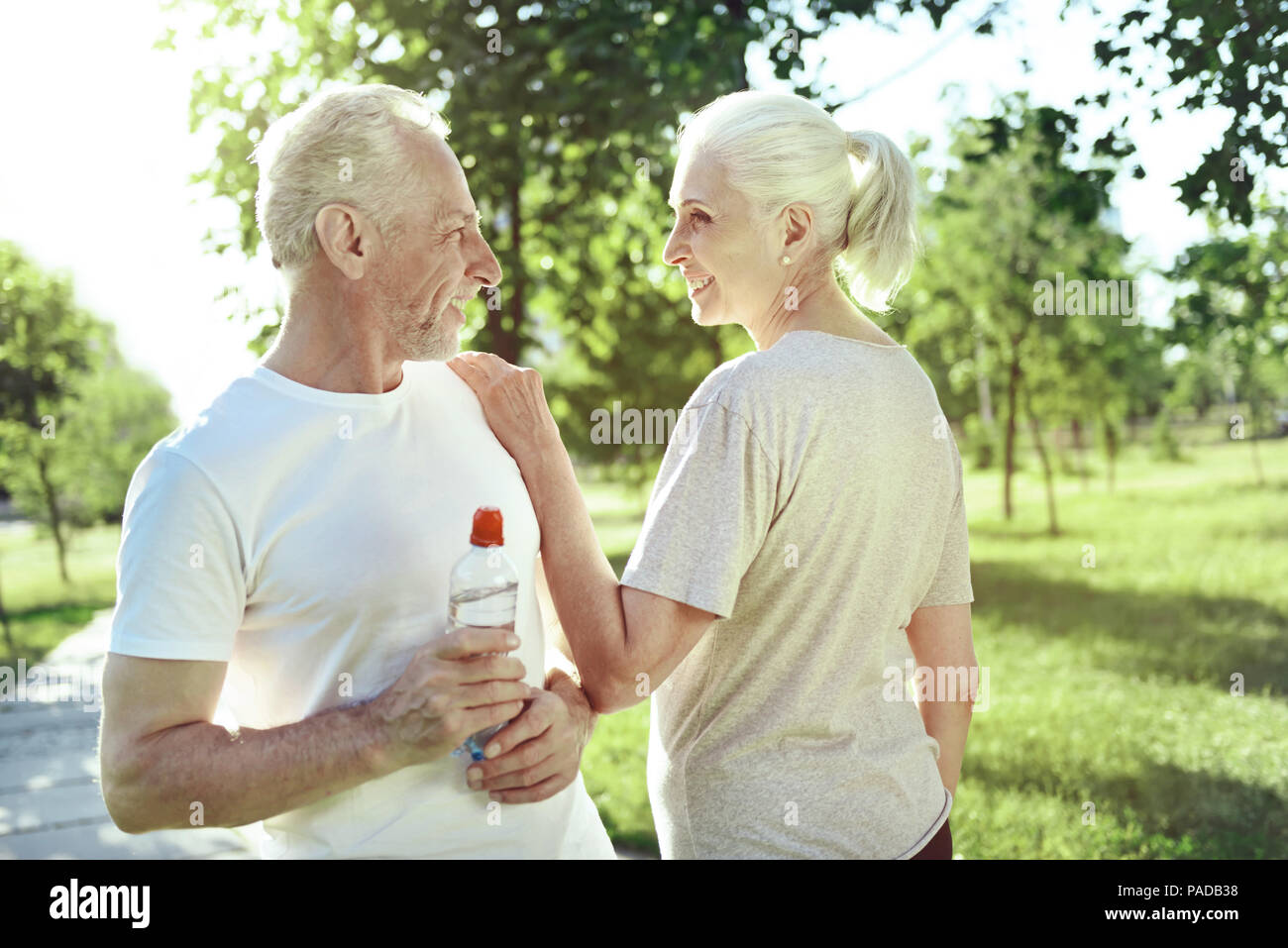 Kind aged woman appreciating her husband Stock Photo - Alamy