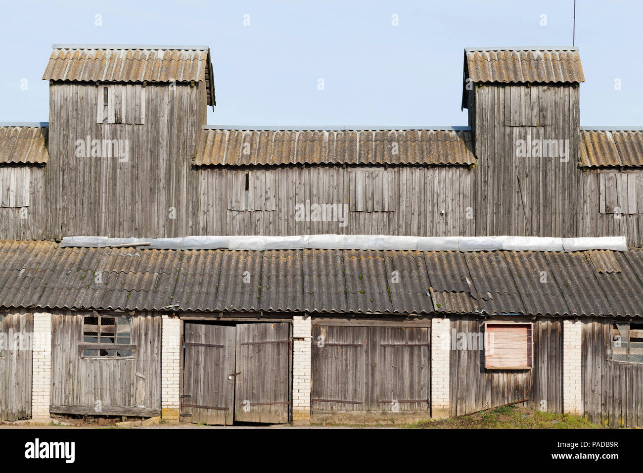 a general outline of an old abandoned building on a background with ...