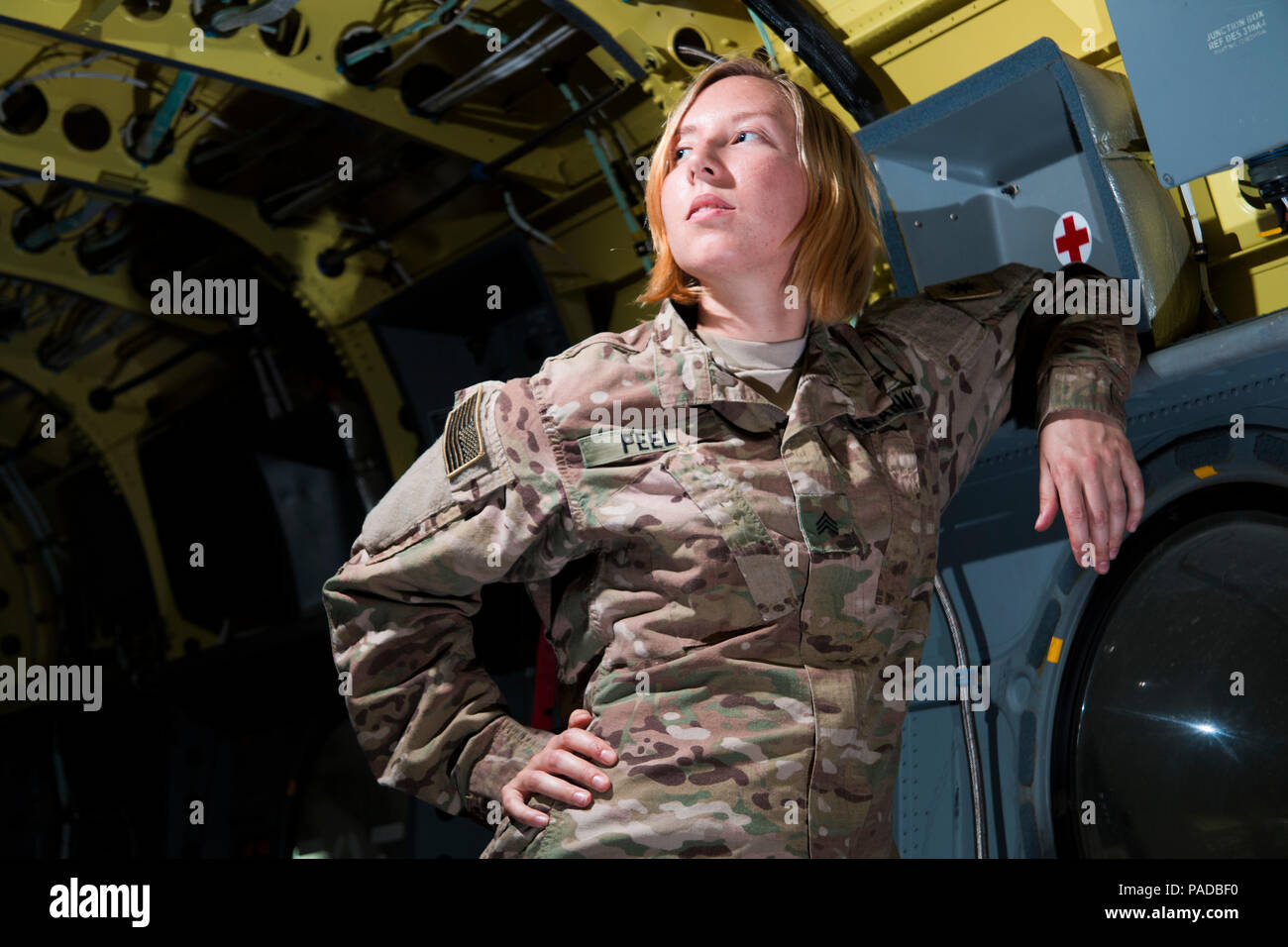 Sgt. Cassandra Peel, an avionic mechanic from Eureka, California, in ...