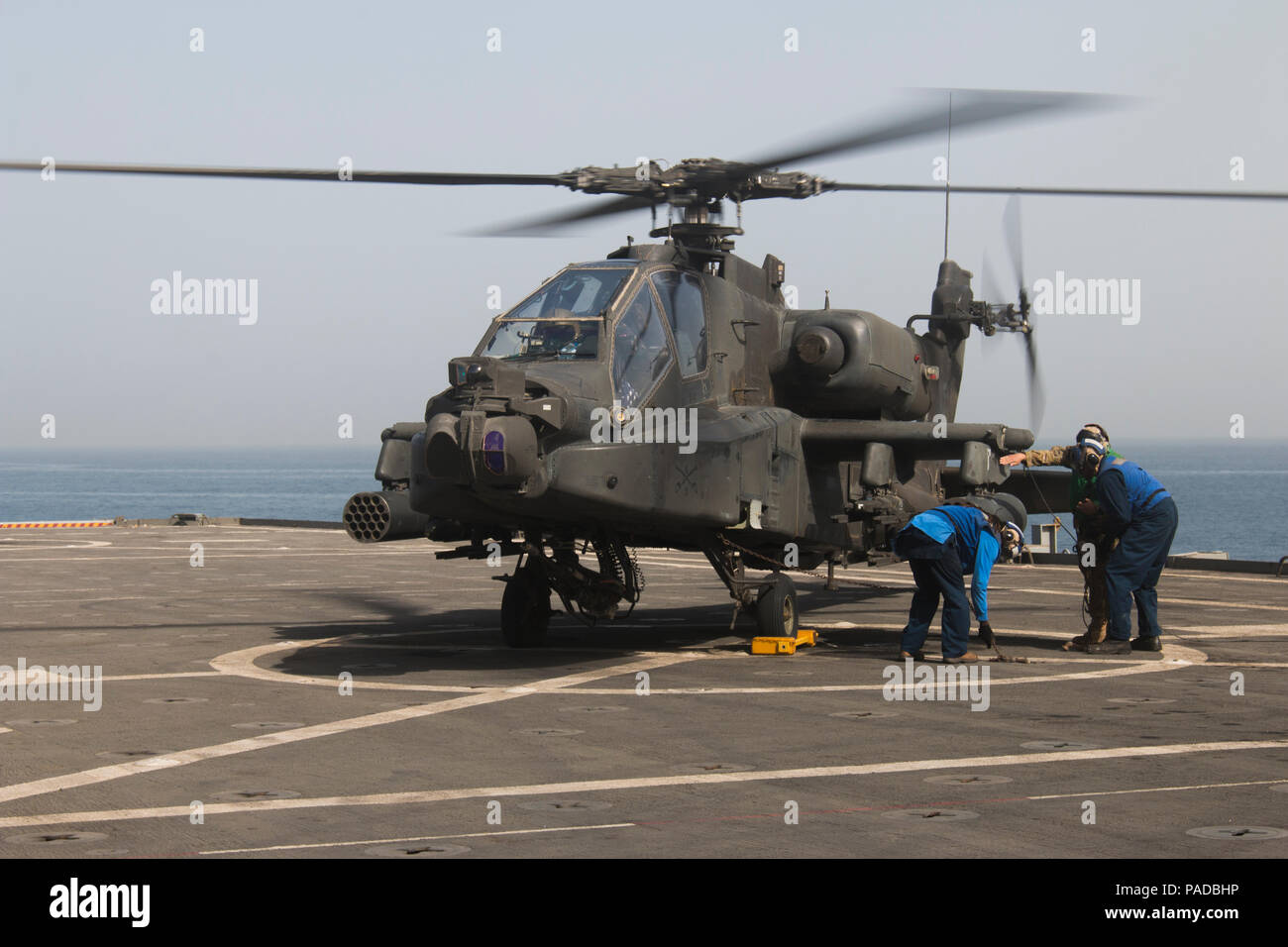 An AH-64 Apache helicopter from 3rd Squadron, 6th Cavalry Regiment ...