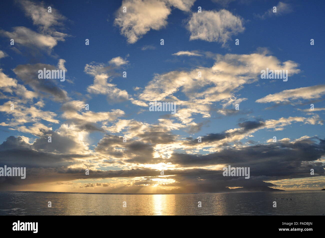 Sunset at Papeete, Tahiti Stock Photo - Alamy