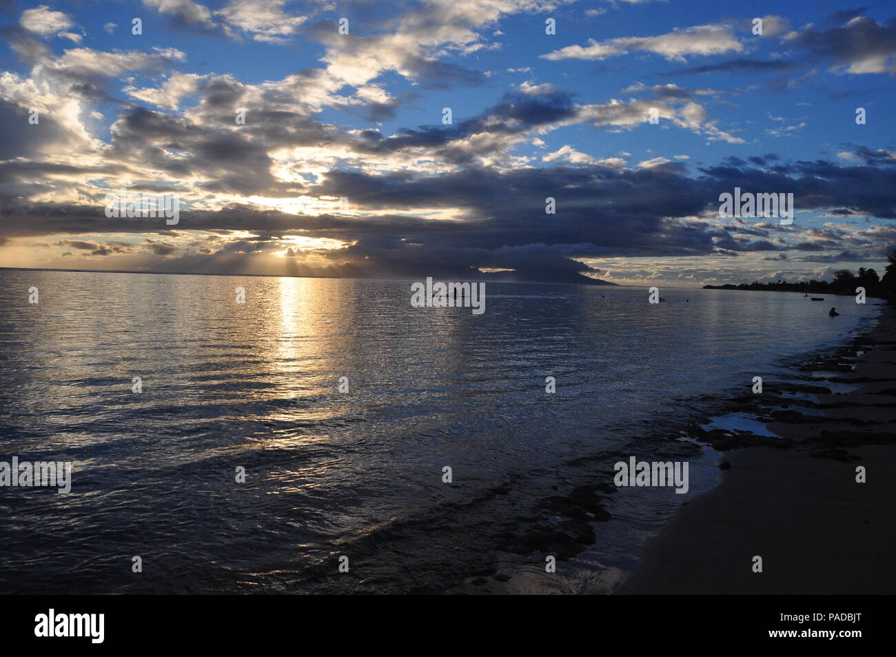 Sunset at Papeete, Tahiti Stock Photo - Alamy