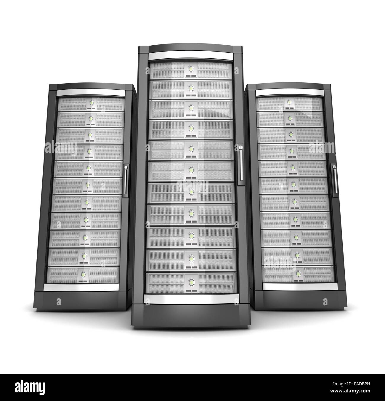 network workstation servers 3d illustration Stock Photo - Alamy