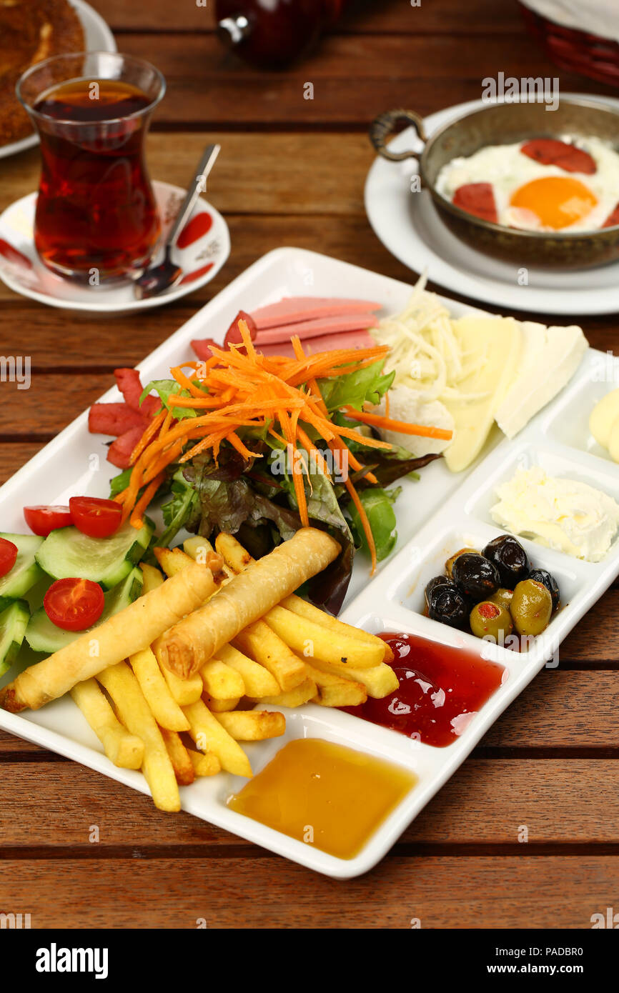 Traditional Turkish breakfast Stock Photo - Alamy