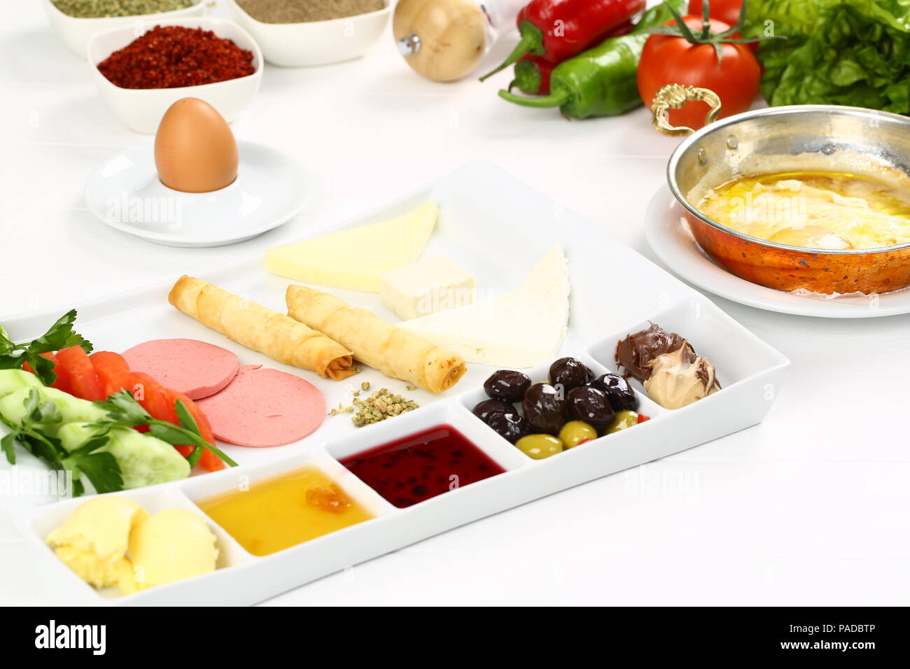Traditional Turkish breakfast Stock Photo - Alamy