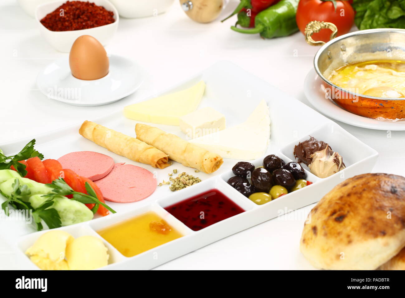 Traditional Turkish breakfast Stock Photo - Alamy