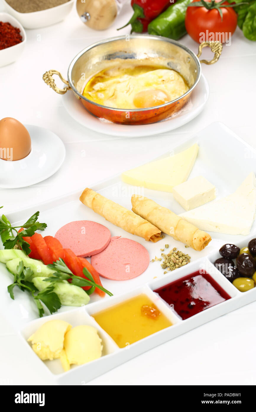 Traditional Turkish breakfast Stock Photo - Alamy