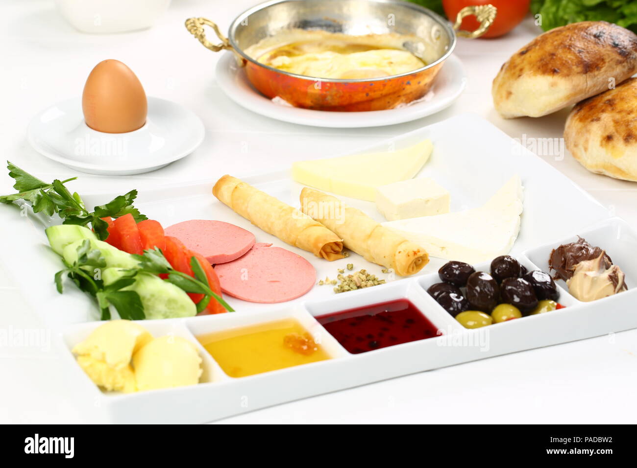 Traditional Turkish breakfast Stock Photo - Alamy