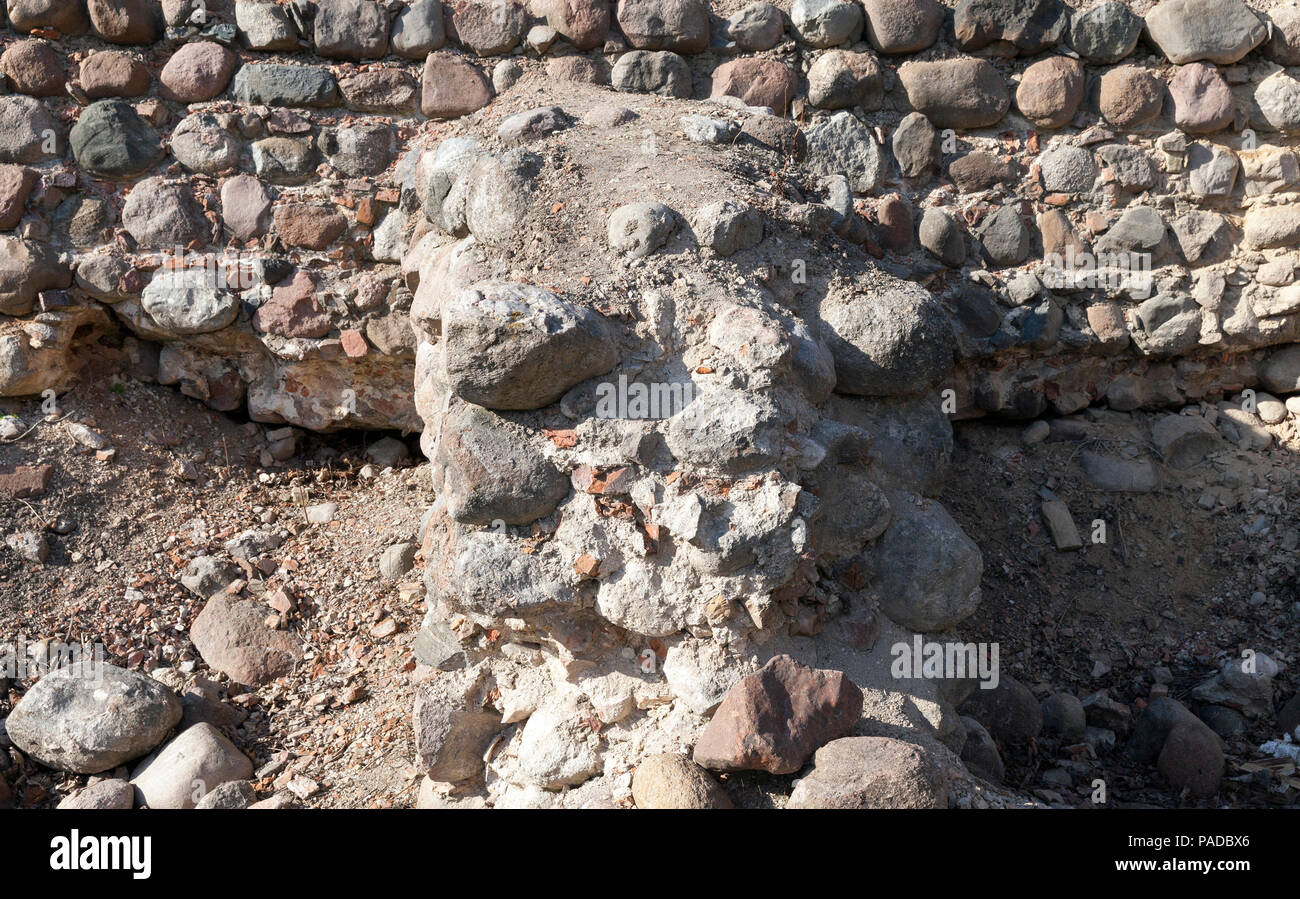 part of the ruins of the building, made in the Middle Ages from stones ...