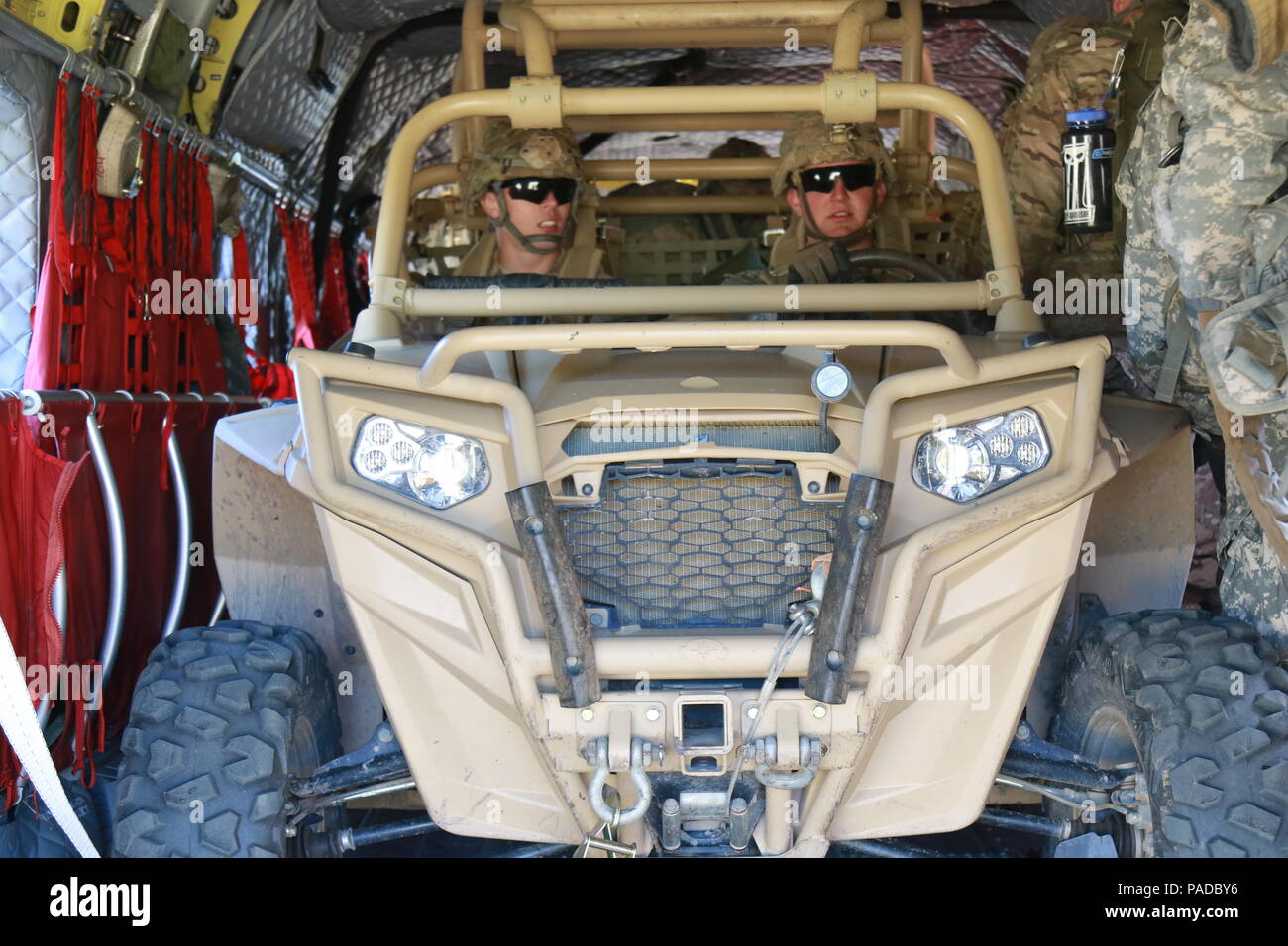 Once inside the CH-47 Chinook assigned to the 82nd Combat Aviation ...