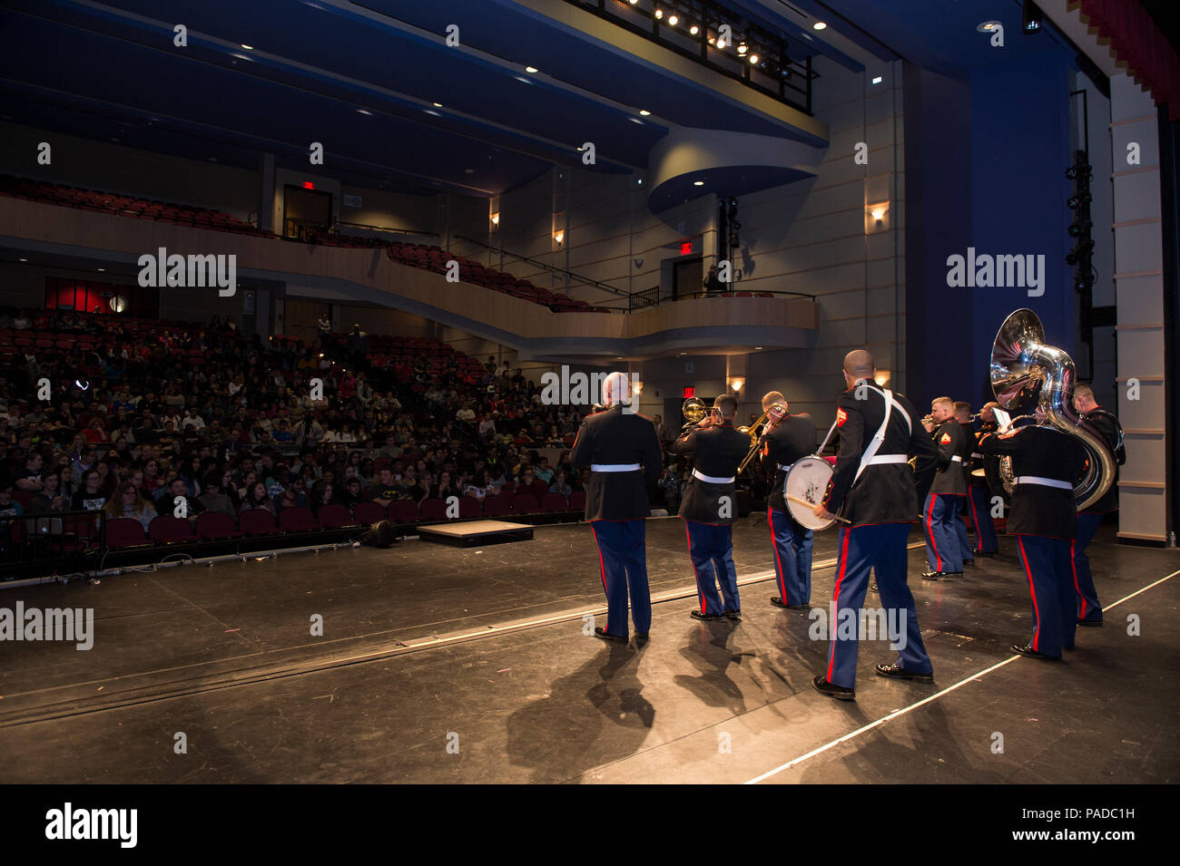 U.S. Marines with the Marine Corps Base Quantico Band perform for ...