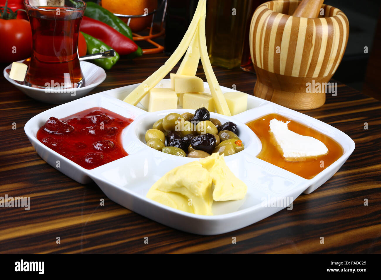 Traditional Turkish breakfast Stock Photo - Alamy