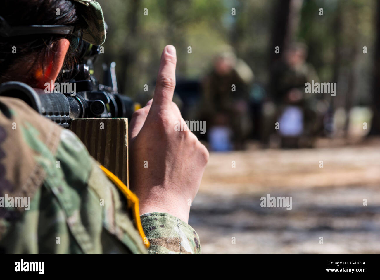 A Soldier in basic combat training with Co. E, 1st Bn., 61st Inf. Reg ...