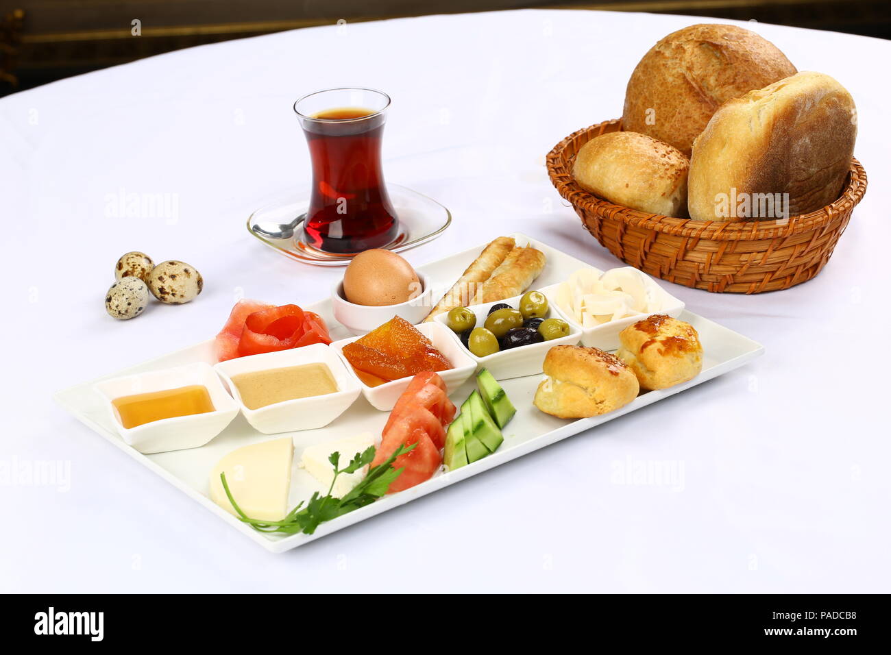 Traditional Turkish breakfast Stock Photo - Alamy