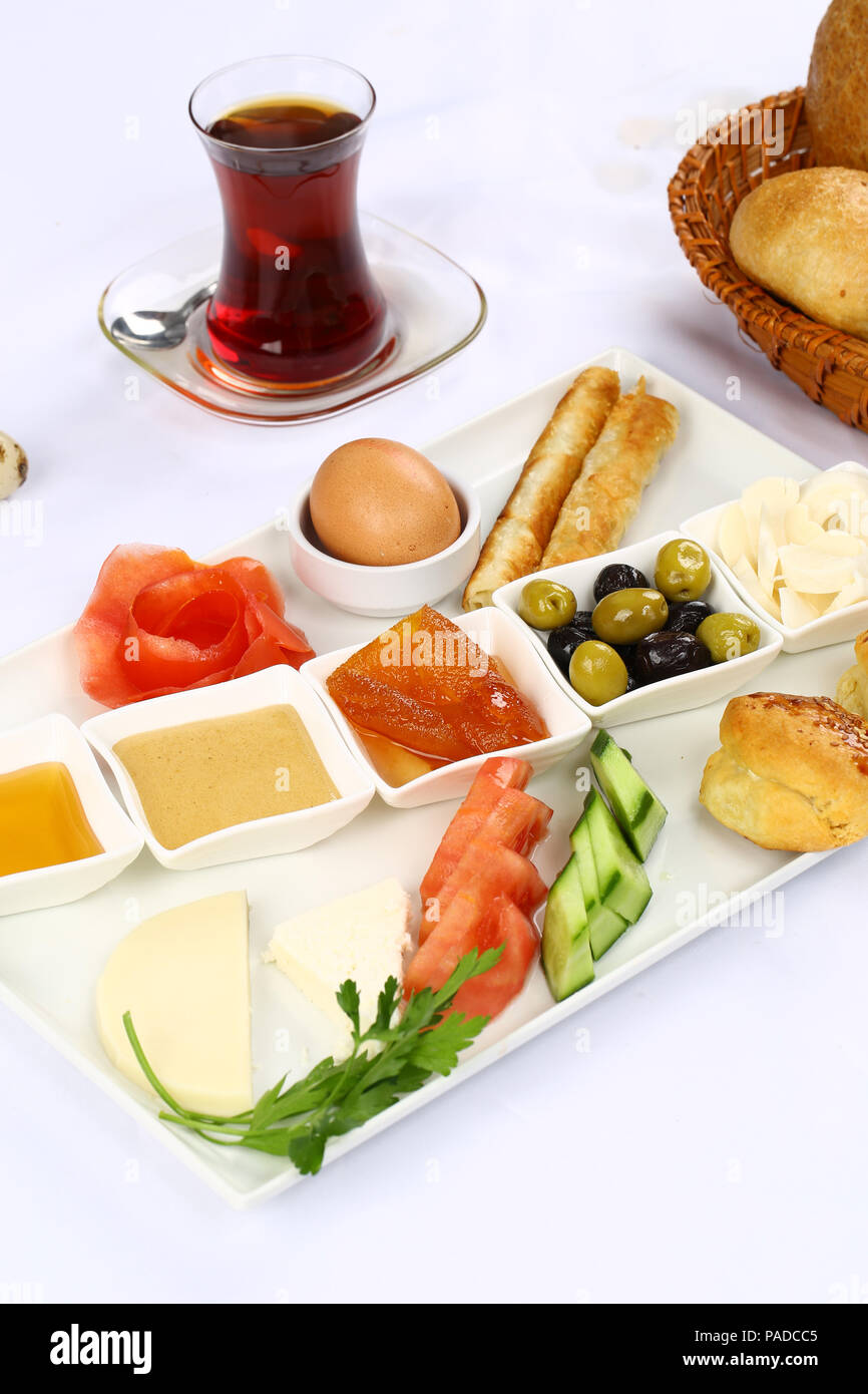 Traditional Turkish breakfast Stock Photo - Alamy