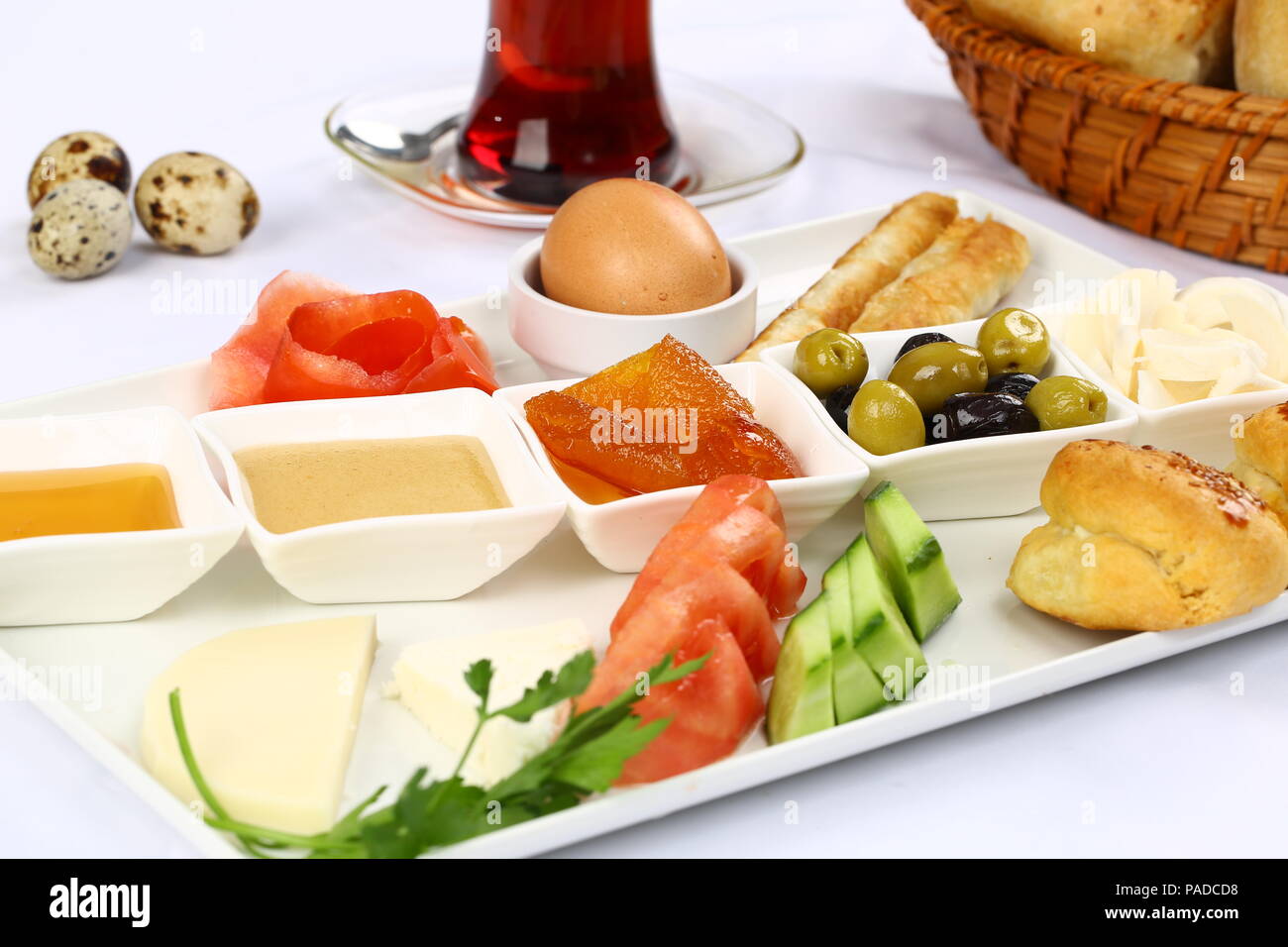 Traditional Turkish breakfast Stock Photo - Alamy