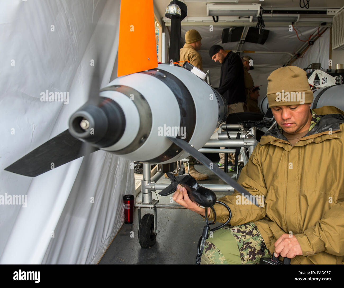 U.S. Navy Mineman 2nd Class Bryan Dua, with Explosive Ordnance Disposal ...