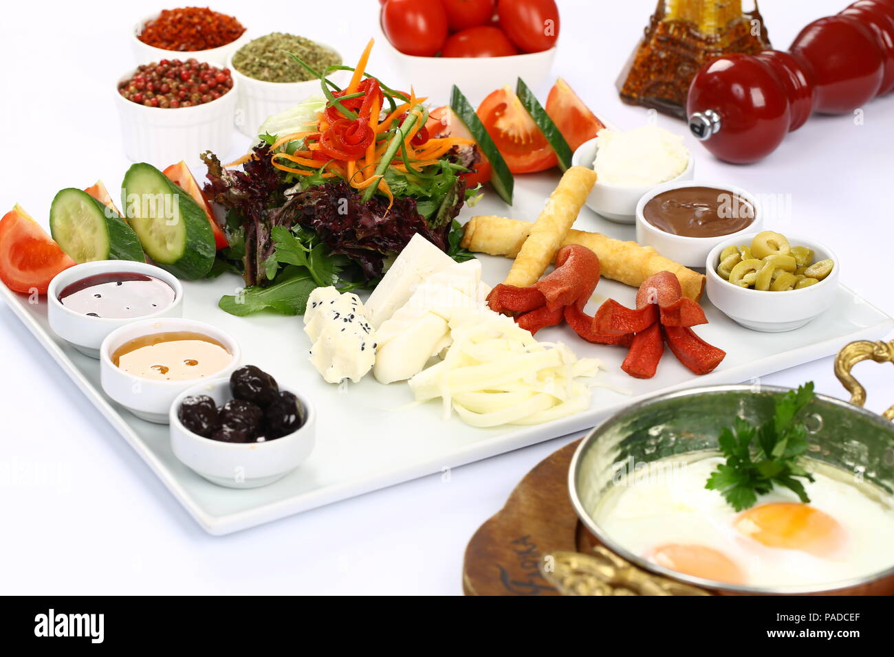 Traditional Turkish breakfast Stock Photo - Alamy