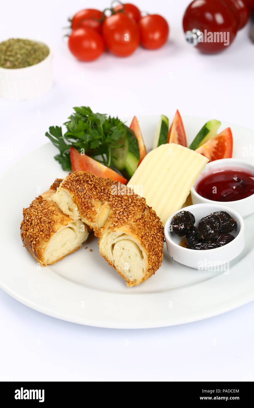 Traditional Turkish breakfast Stock Photo - Alamy