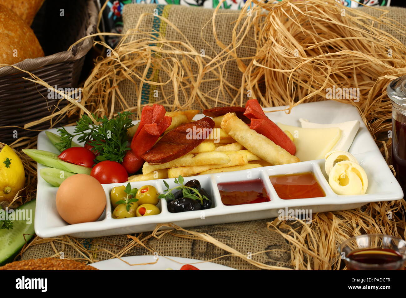 Traditional Turkish breakfast Stock Photo - Alamy