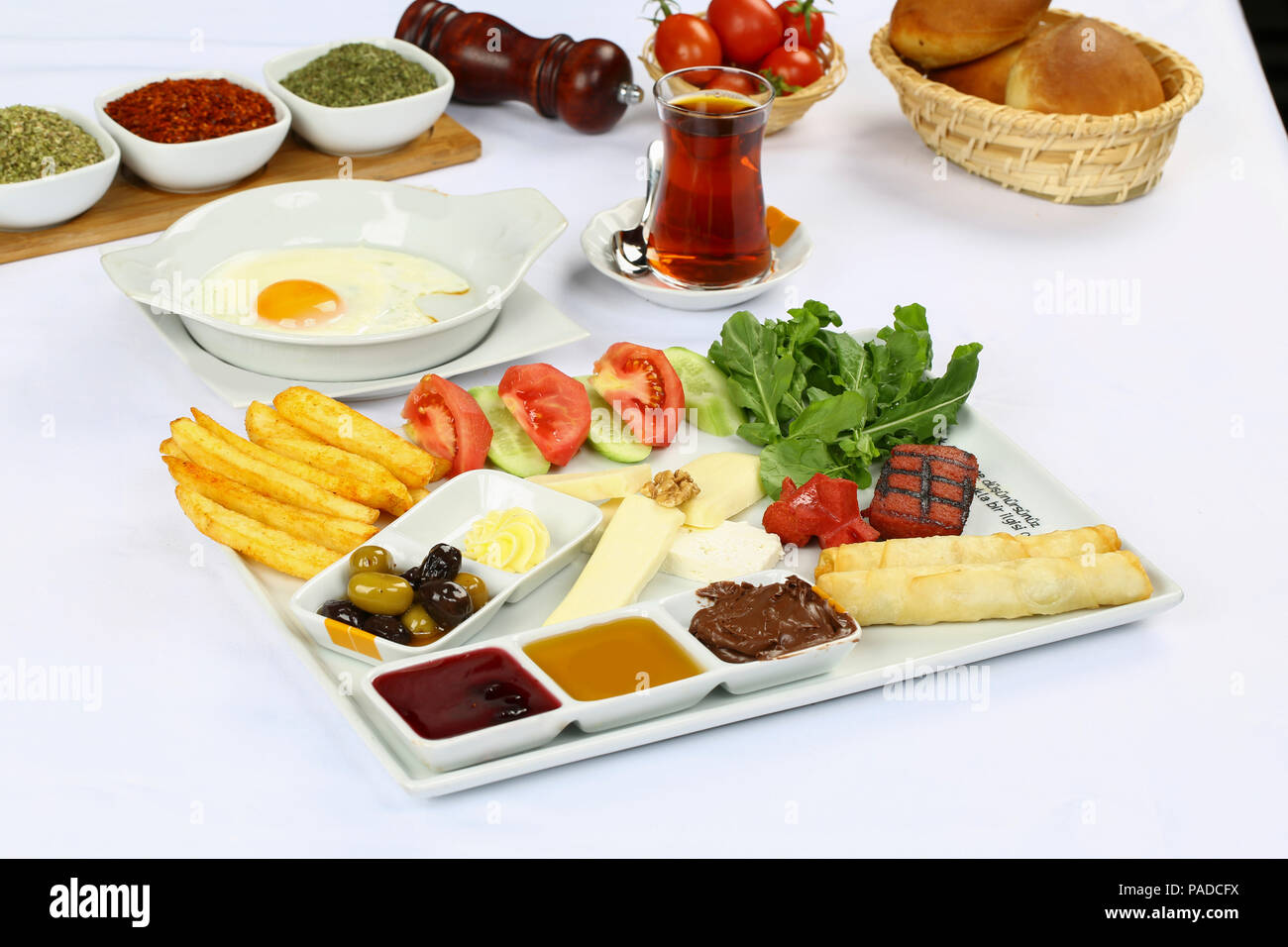 Traditional Turkish breakfast Stock Photo - Alamy