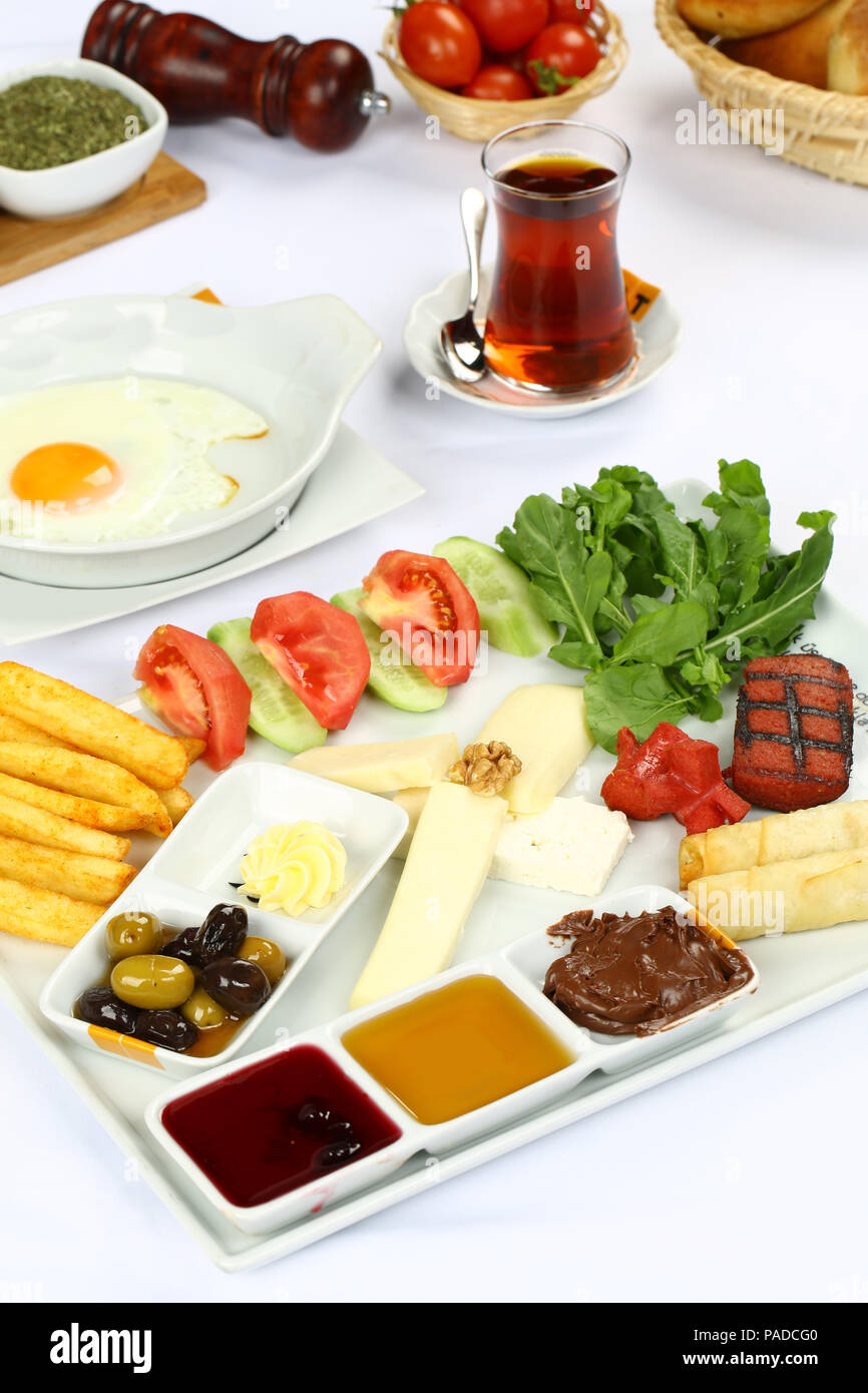 Traditional Turkish breakfast Stock Photo - Alamy
