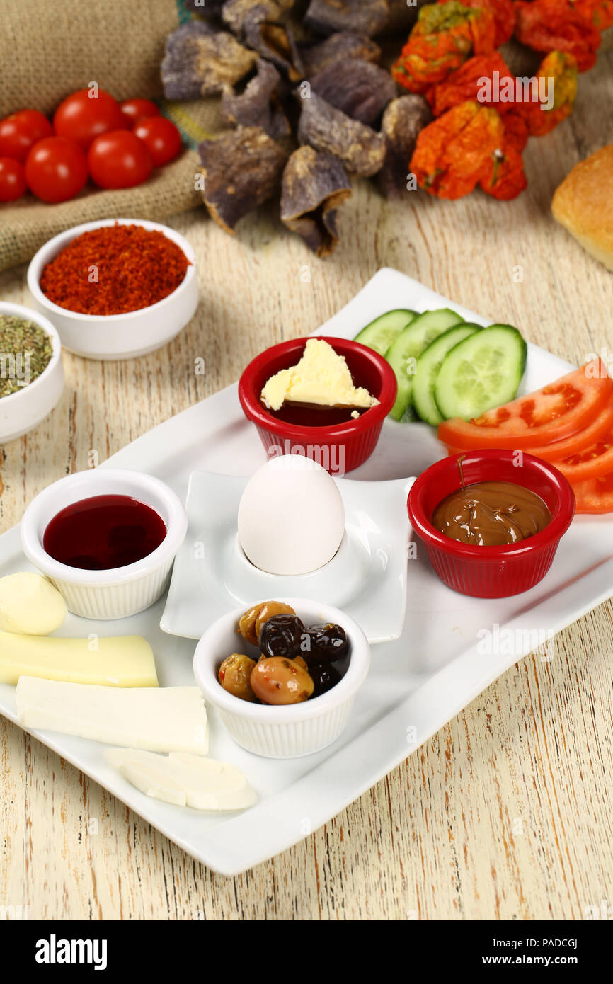 Traditional Turkish breakfast Stock Photo - Alamy