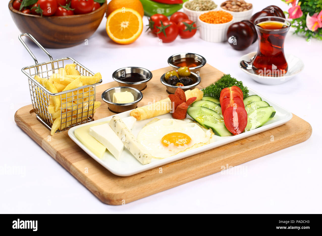 Traditional Turkish breakfast Stock Photo - Alamy