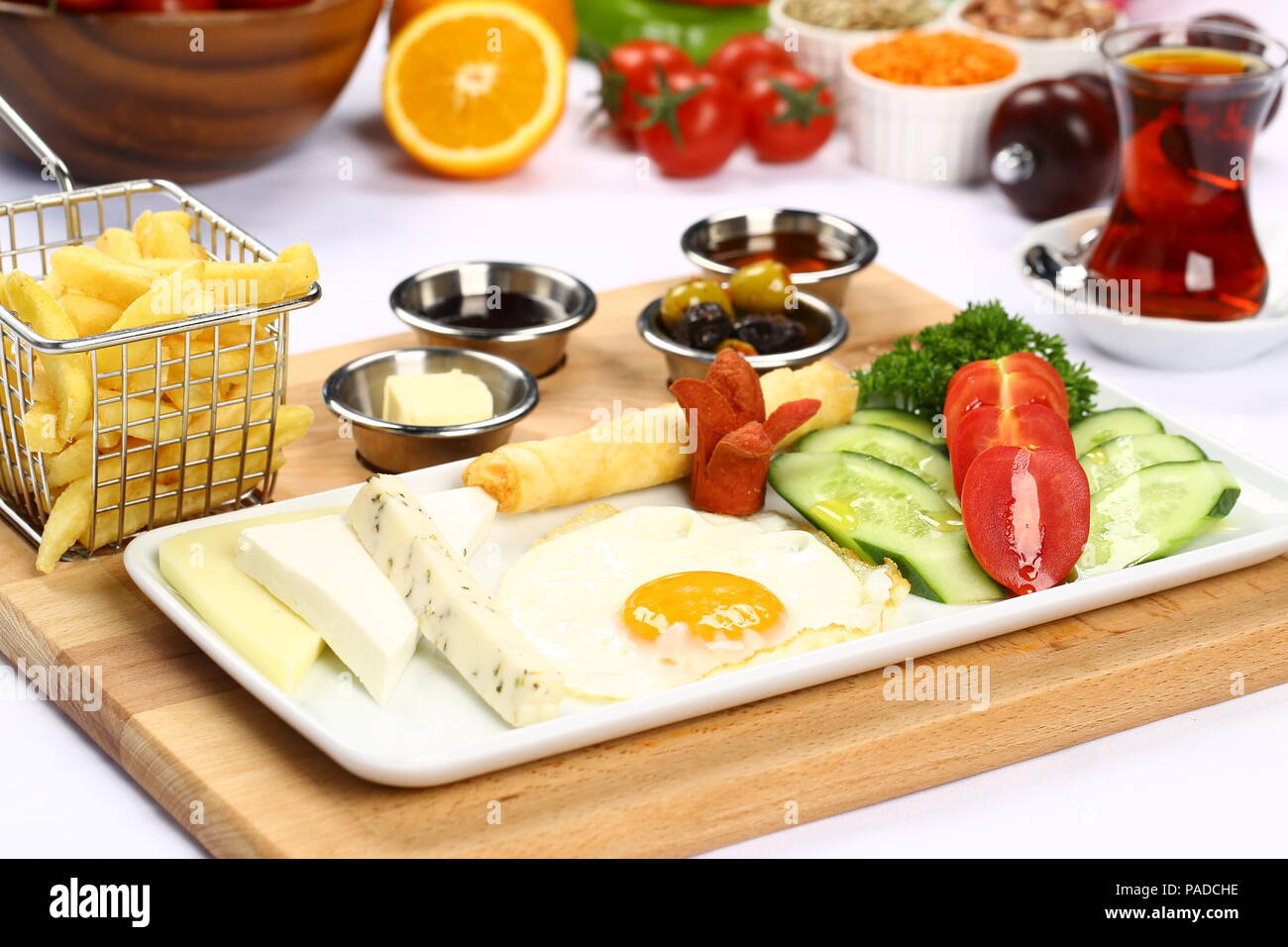 Traditional Turkish breakfast Stock Photo - Alamy