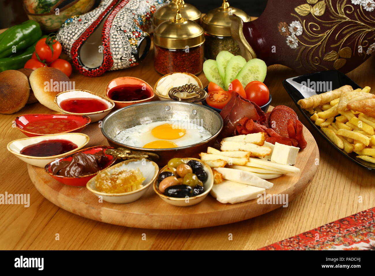 Traditional Turkish breakfast Stock Photo - Alamy