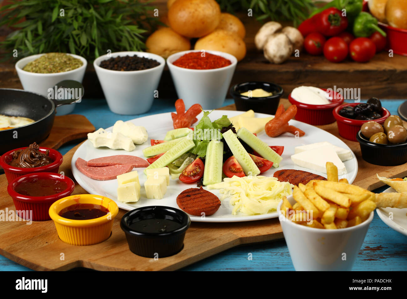 Traditional Turkish breakfast Stock Photo - Alamy