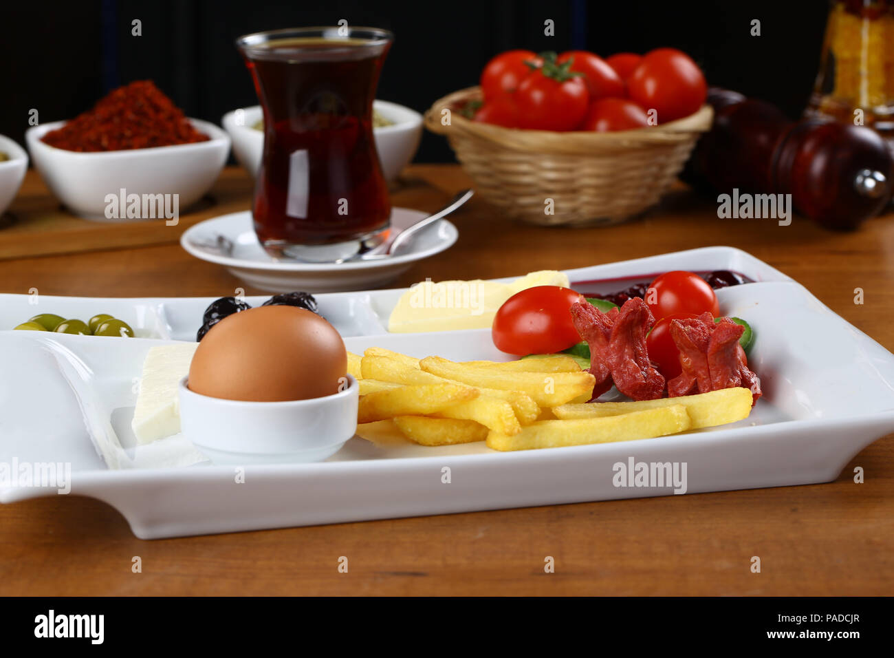 Traditional Turkish breakfast Stock Photo - Alamy