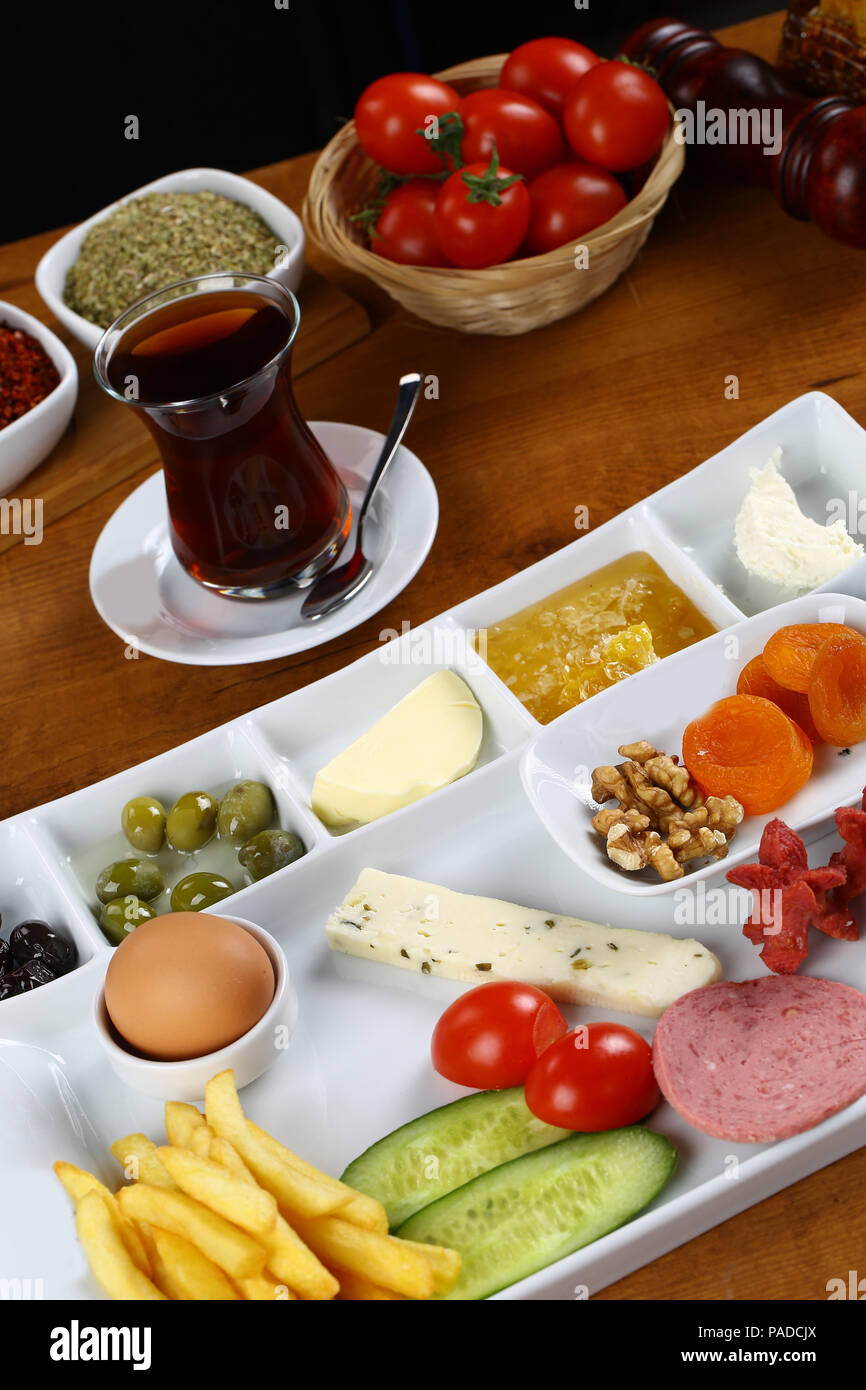 Traditional Turkish breakfast Stock Photo - Alamy