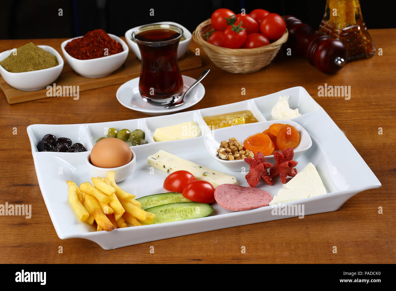 Traditional Turkish breakfast Stock Photo - Alamy
