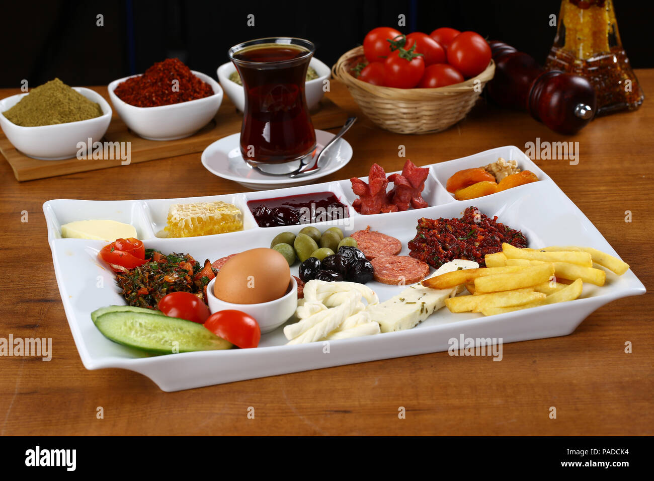 Traditional Turkish breakfast Stock Photo - Alamy