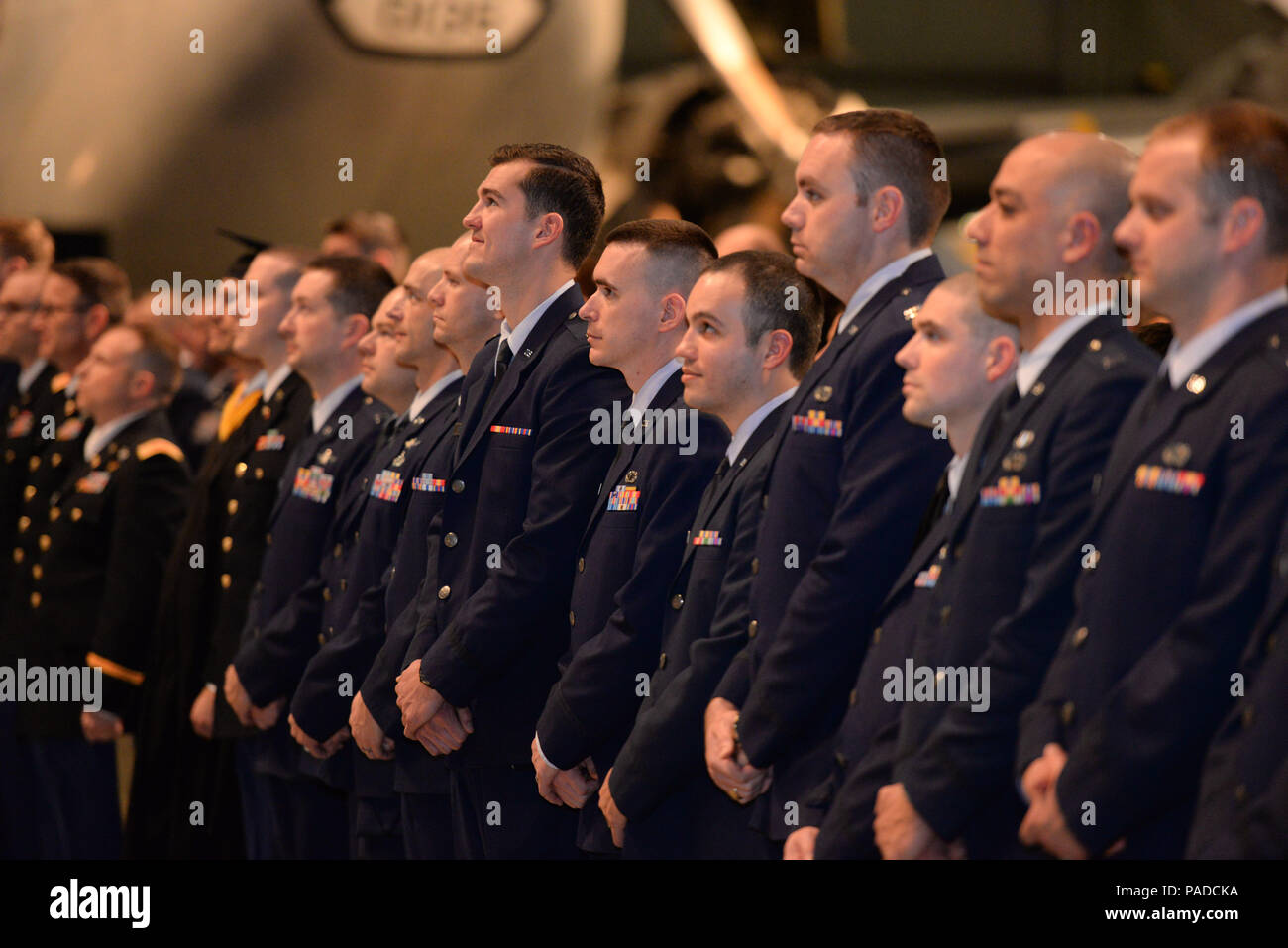 Graduates stand in formation during the Air Force Institute of ...
