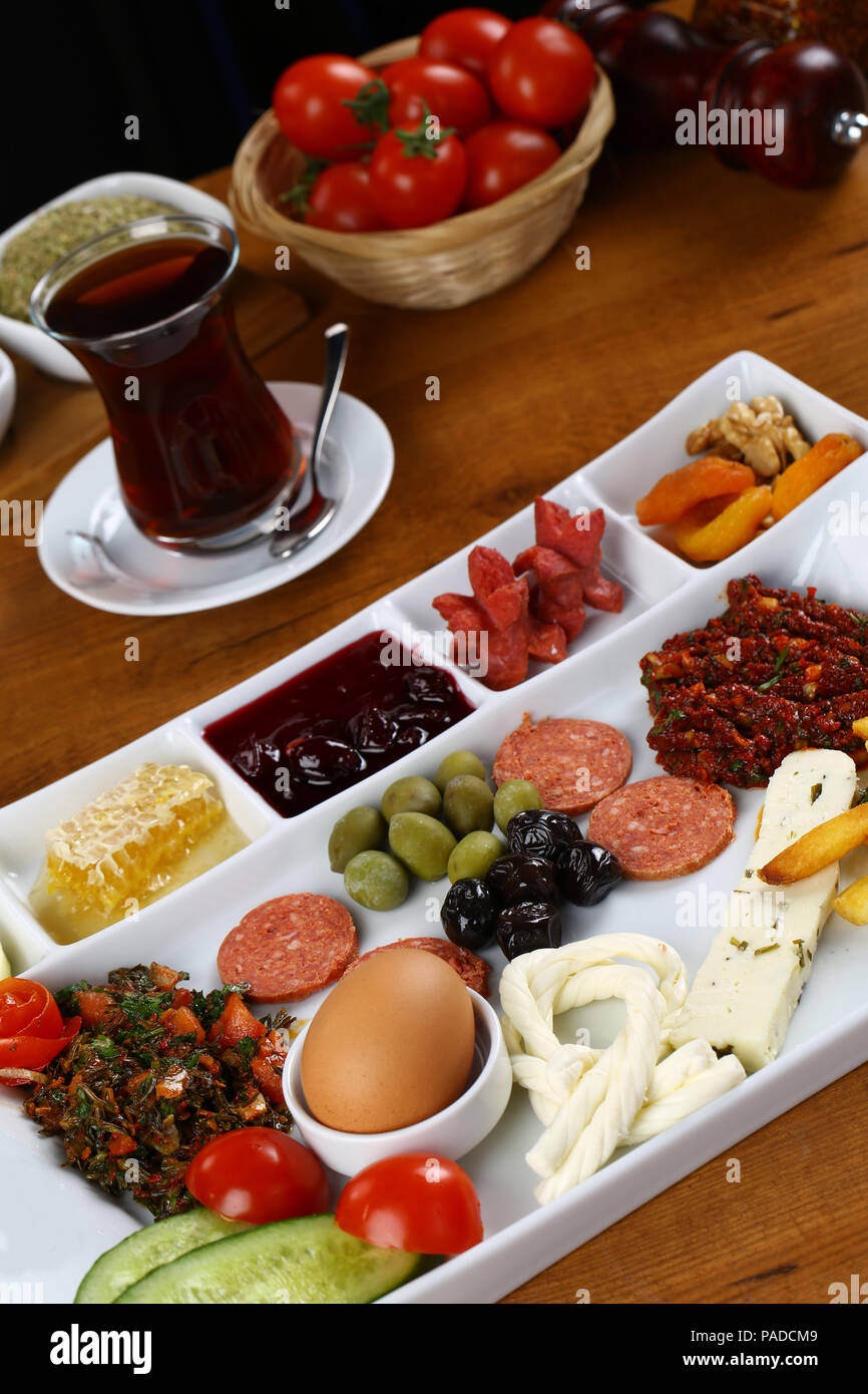 Traditional Turkish breakfast Stock Photo - Alamy