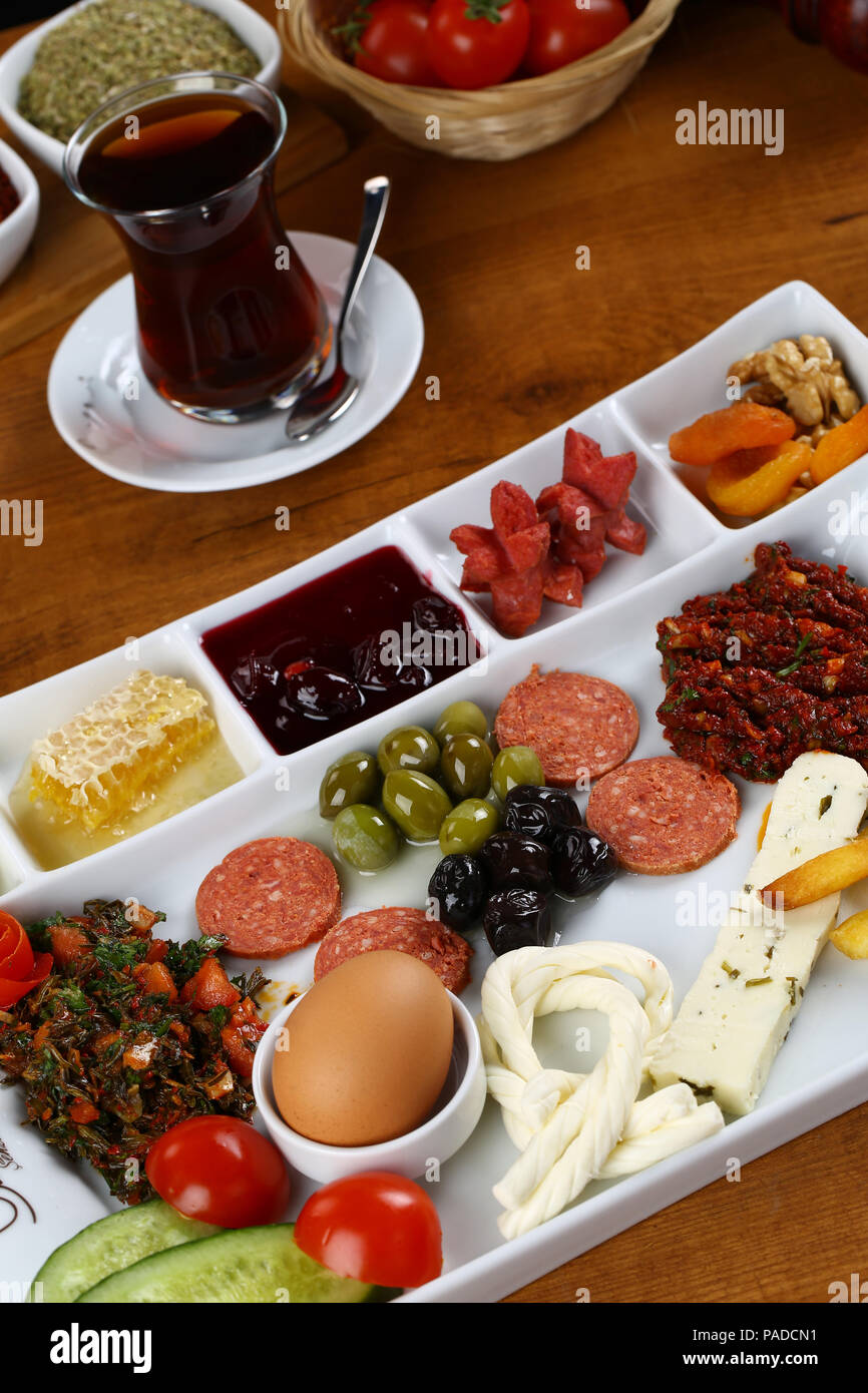 Traditional Turkish breakfast Stock Photo - Alamy
