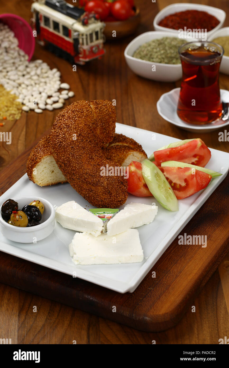 Traditional Turkish breakfast Stock Photo - Alamy