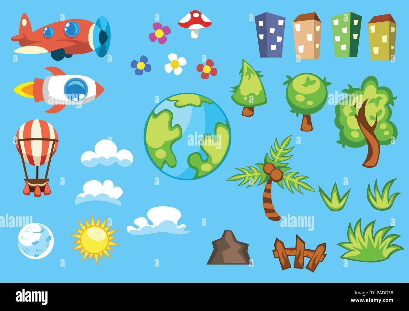 Sun earth moon rocket Stock Vector Images - Alamy