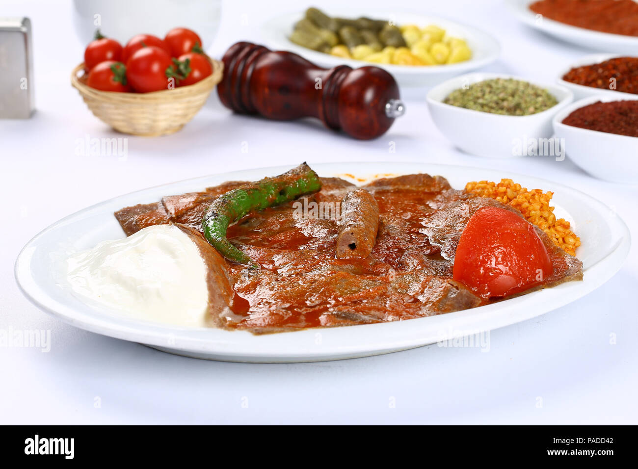 Turkish iskender kebab Stock Photo - Alamy