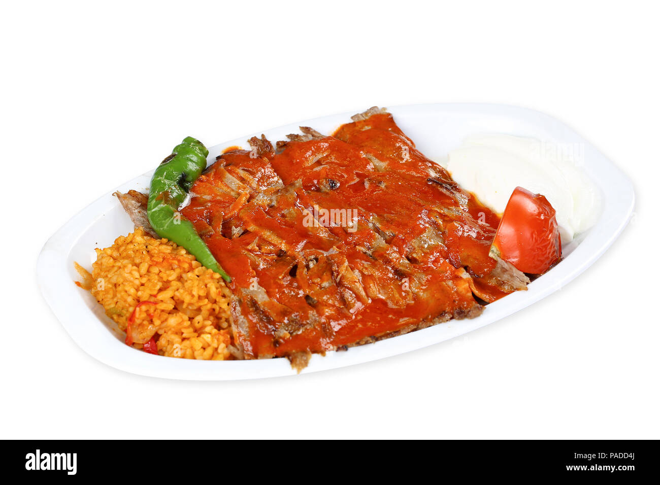 Turkish iskender kebab Stock Photo - Alamy