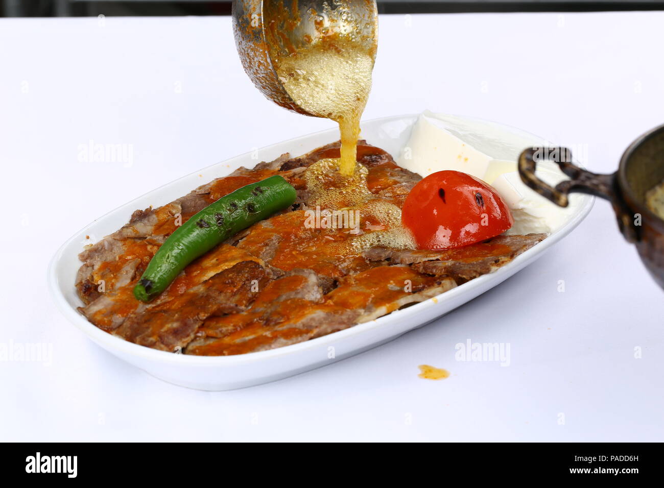 Turkish iskender kebab Stock Photo - Alamy