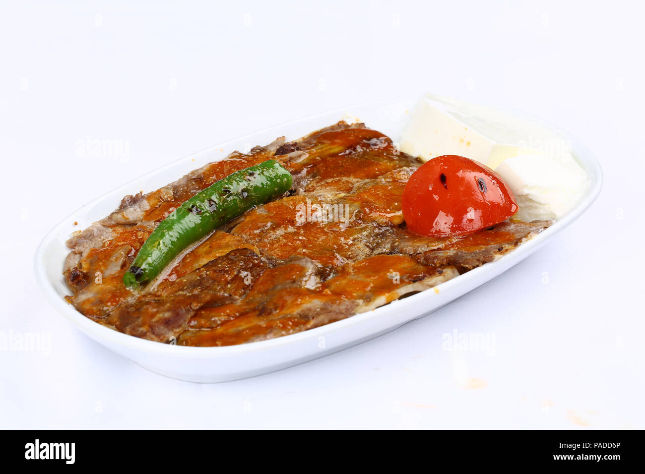 Turkish iskender kebab Stock Photo - Alamy