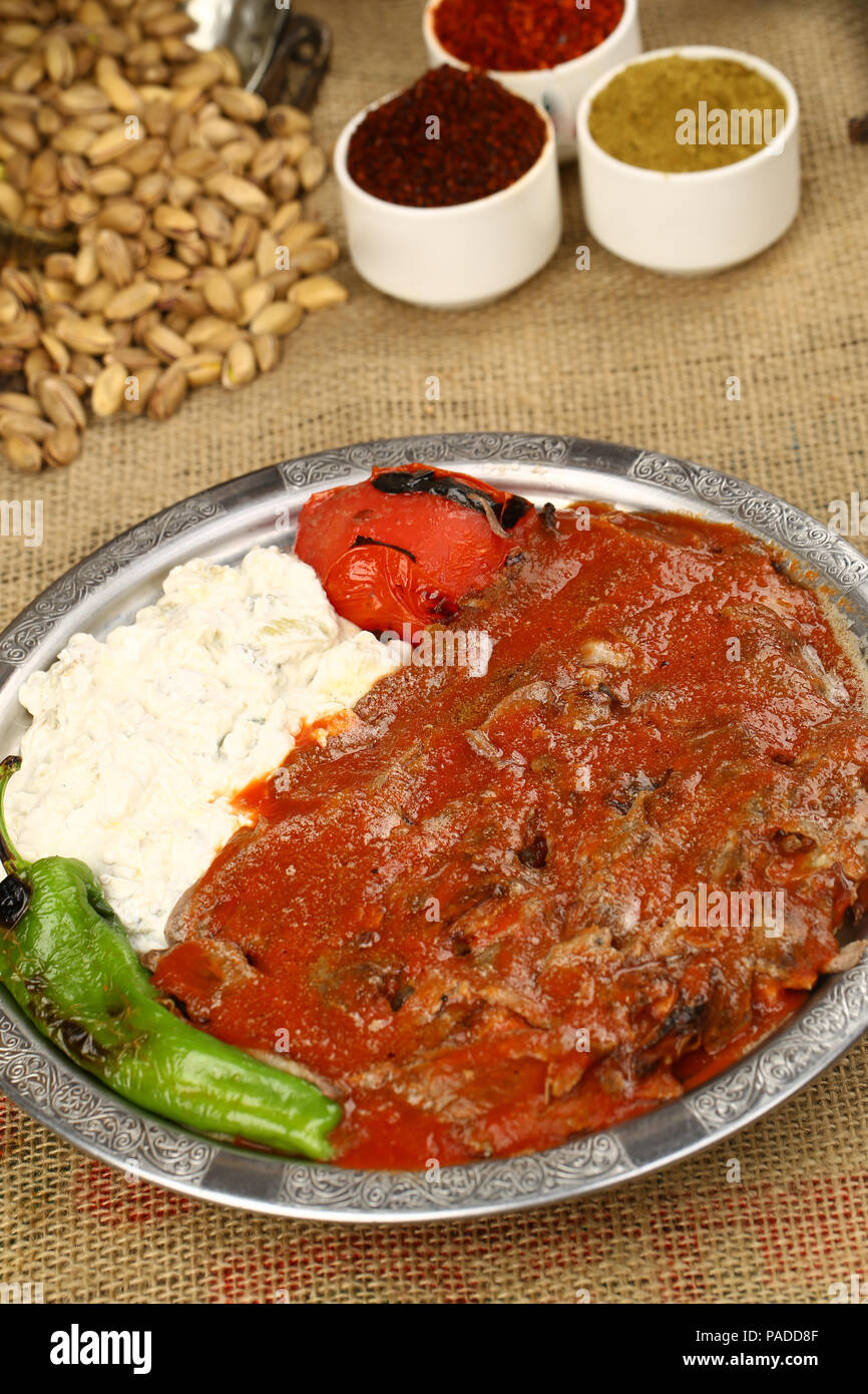 Turkish iskender kebab Stock Photo - Alamy