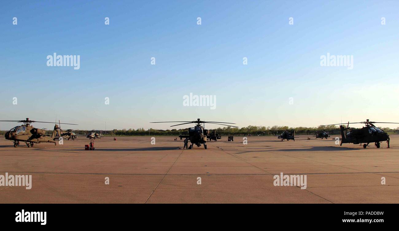 The three new AH-64E Apaches are staged on the 7th Squadron, 17th ...